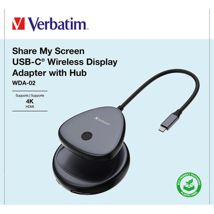 Verbatim USB-Hub Share my Screen WDA-02 4K - Kabel & Adapter ...