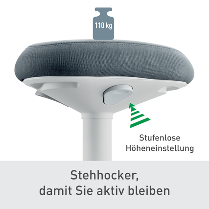 Leitz Sitz-Steh-Hocker Ergo Active hellgrau - Hocker | MUP Onlineshop